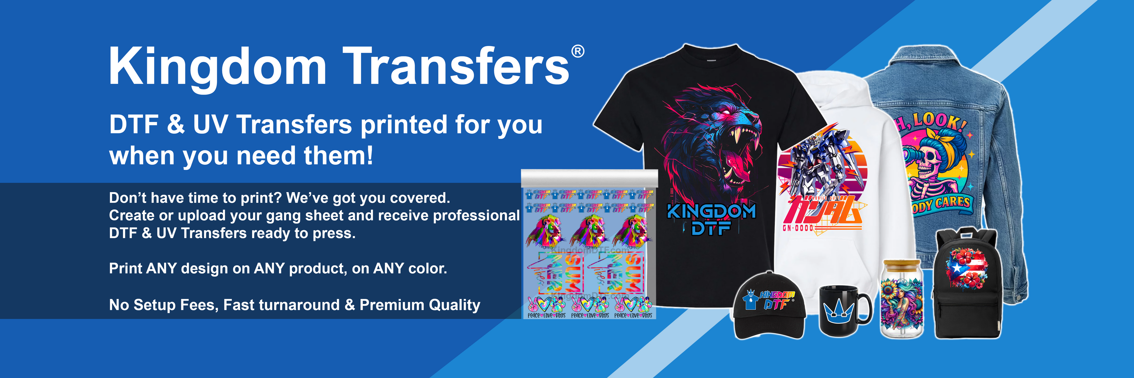 Kingdom DTF® - DTF Supplies, DTF Transfers, UV DTF, Inks, Films
